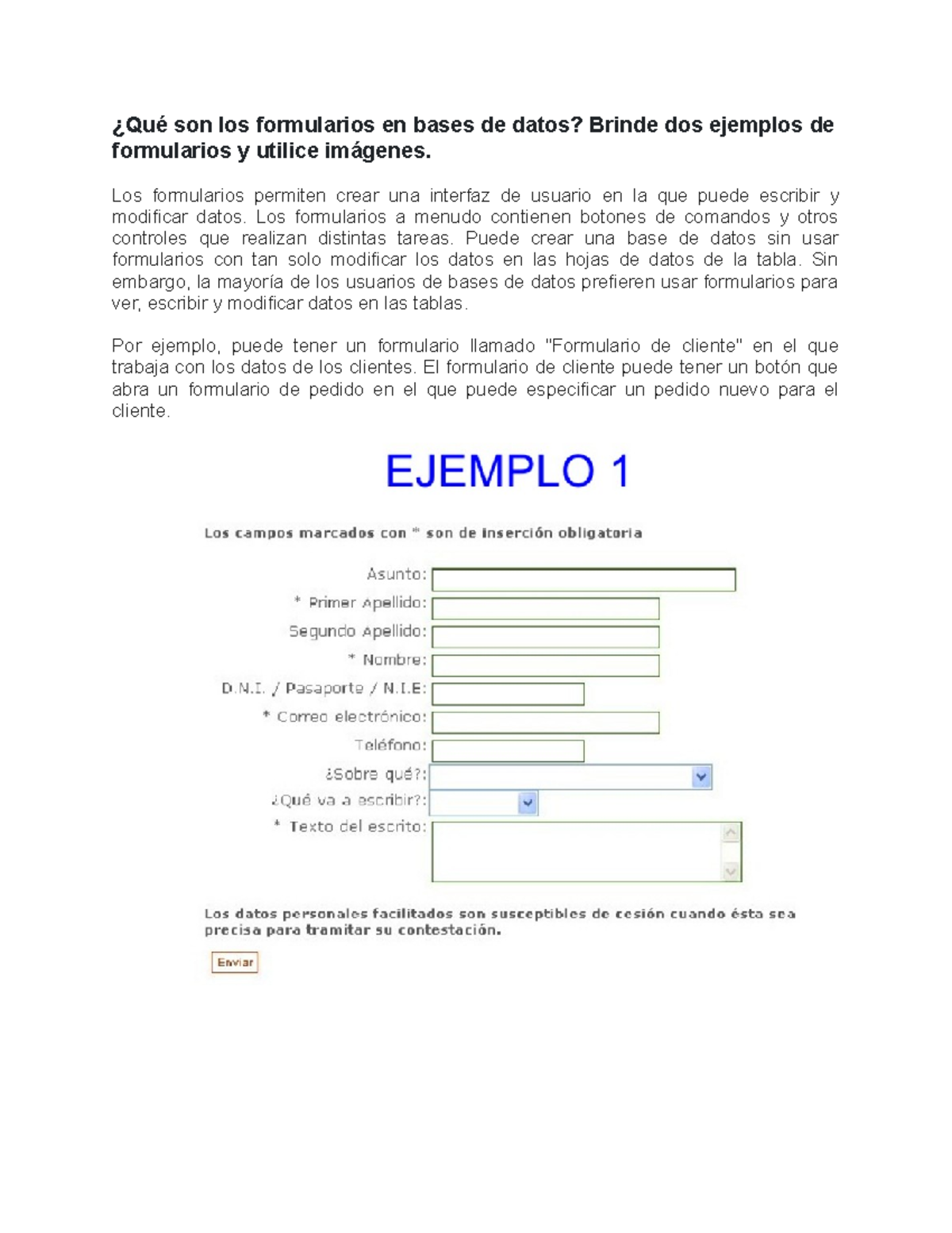 Foro 4 - foro de la semana 4 - ¿Qué son los formularios en bases de ...