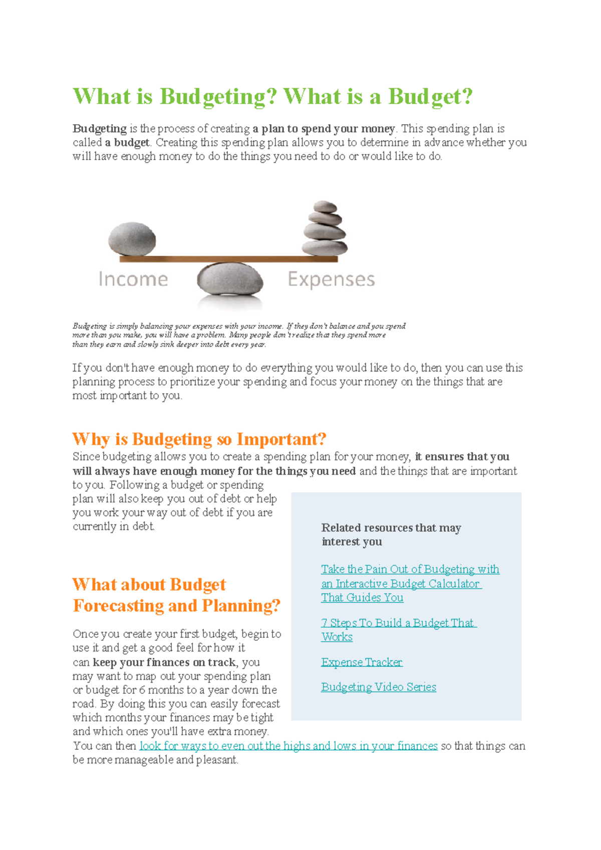 budgeting requirements and - What is Budgeting? What is a Budget ...