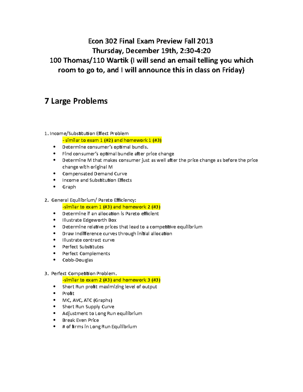 Econ final exam review - Lecture notes 1-13 - Econ 302 Final Exam ...