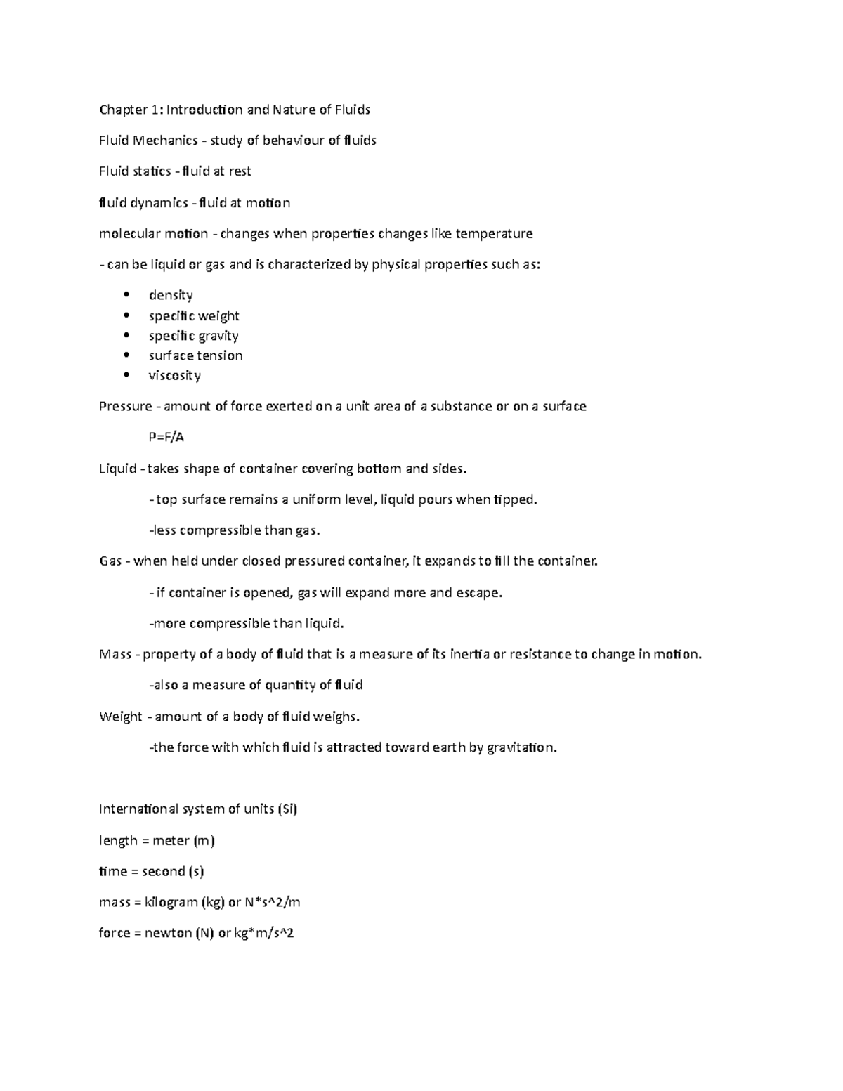 THRM 405 ch 1 introduction and nature of fluids - Chapter 1 ...