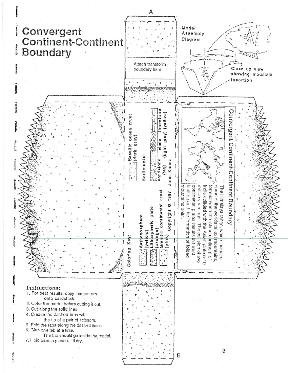 Geoblox Plate Tectonics Cross Section Model Kit - A Convergent Model ...