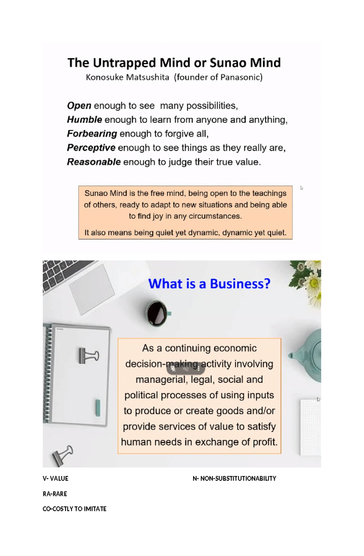 1st MBA discussion - MBA Lectures - The Untrapped Mind or Sunao Mind ...