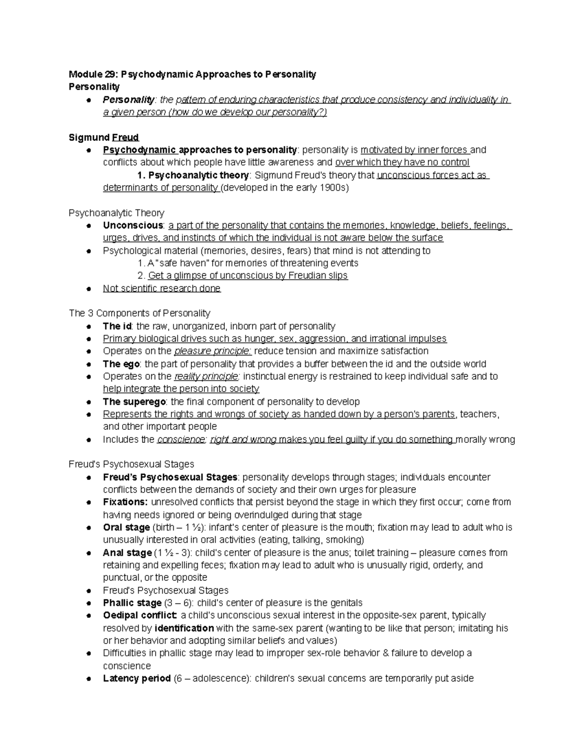 PSY 101 Chapter 9 Module 29 10 22 13 Midterm #3 - Module 29 ...