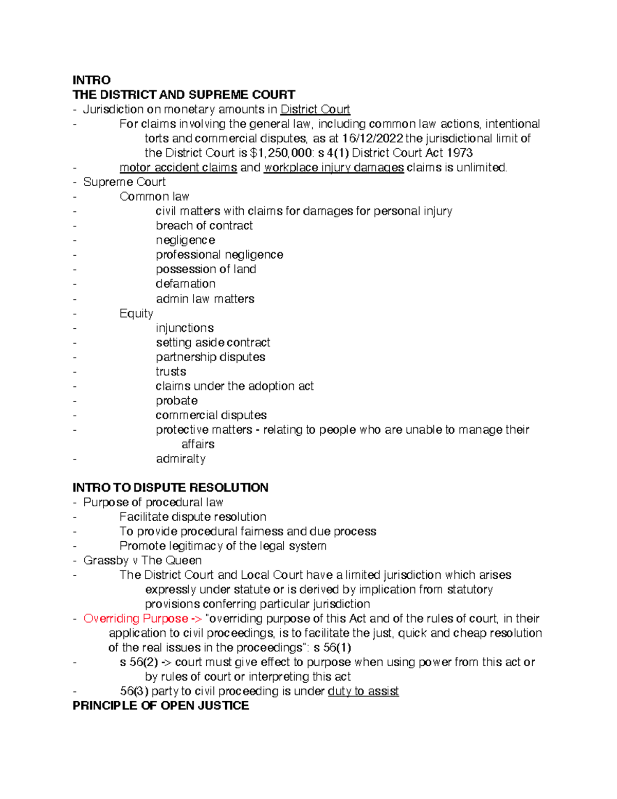 Intro to rcd - INTRO THE DISTRICT AND SUPREME COURT ⁃ Jurisdiction on ...