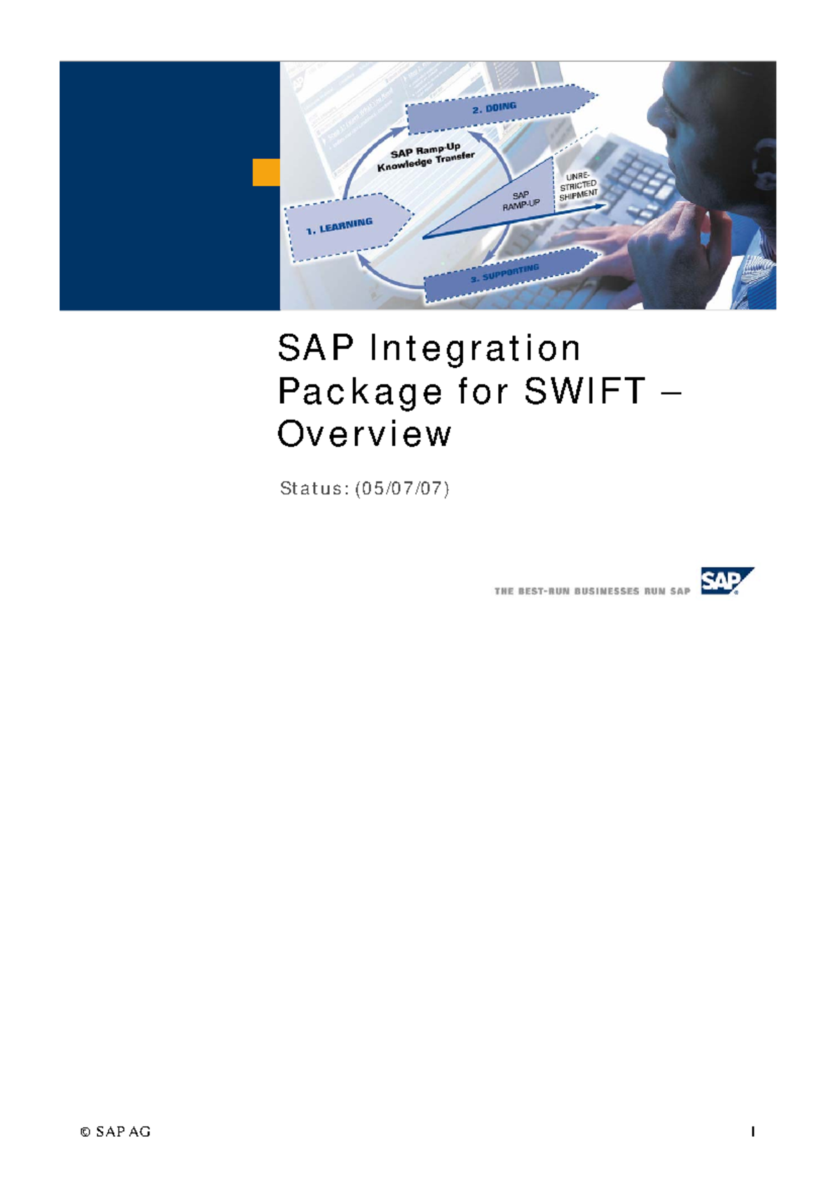 330612958 Sap Swift Overview - SAP I nt e gra t ion Pa c k a ge for SWI ...