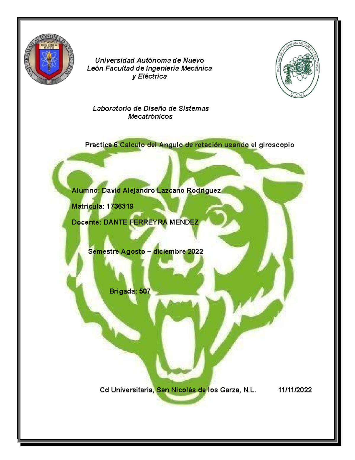 Labdsm - Practica 6 - Angulo de rotacion - Practica 6 Calculo del ...