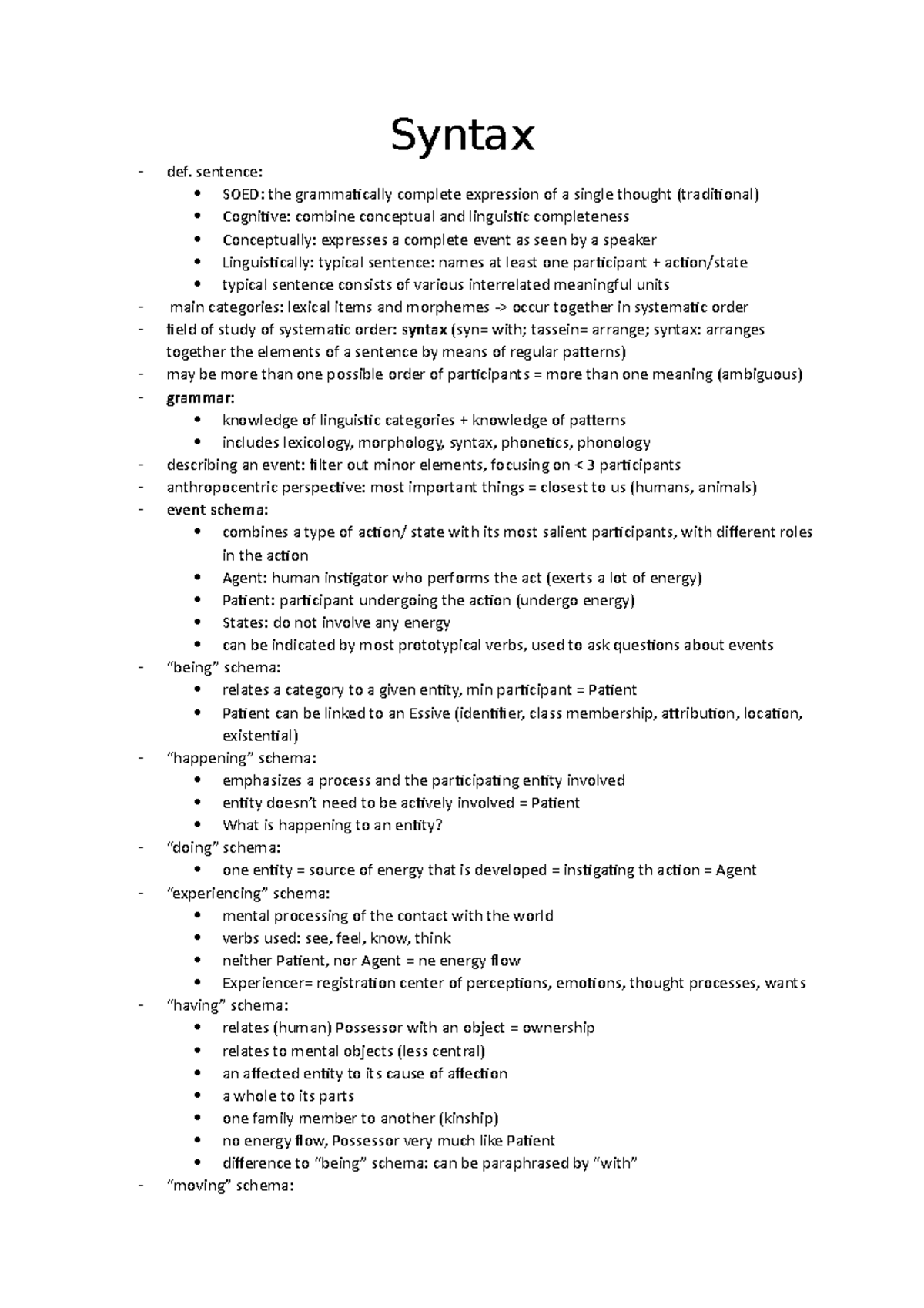 Syntax - Syntax def. sentence: SOED: the grammatically complete ...