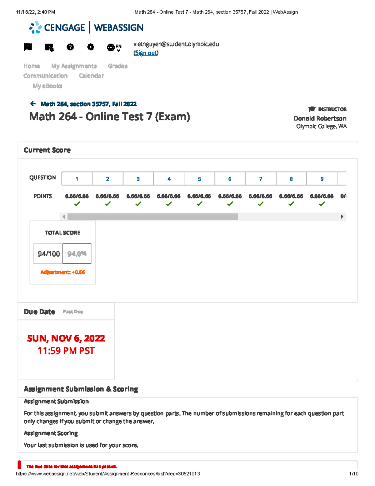 Math 264 Online Test 7 - Studocu