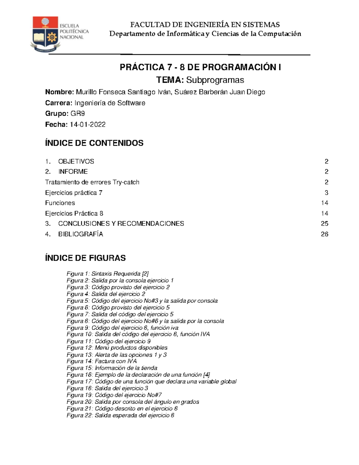 Informe Programación Práctica 7 8 - Departamento de Informática y ...