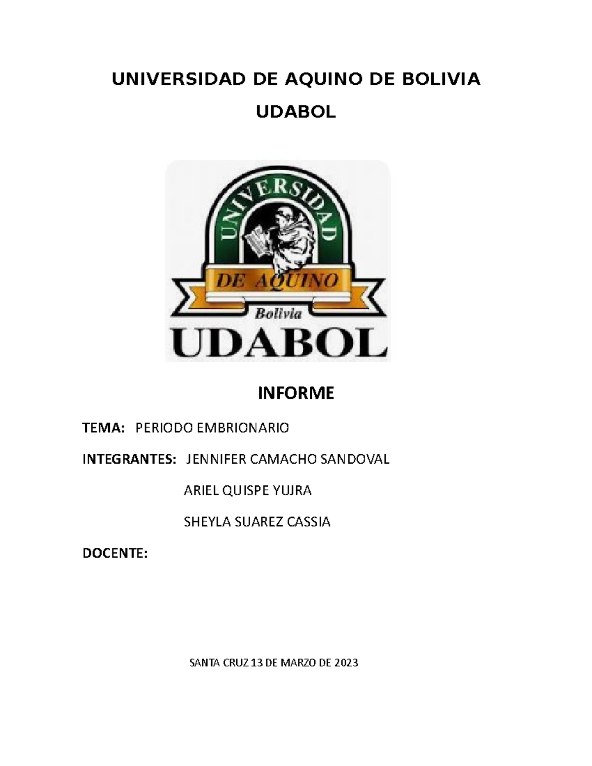 Periodo%20 Embrionario%203 - UNIVERSIDAD DE AQUINO DE BOLIVIA UDABOL ...