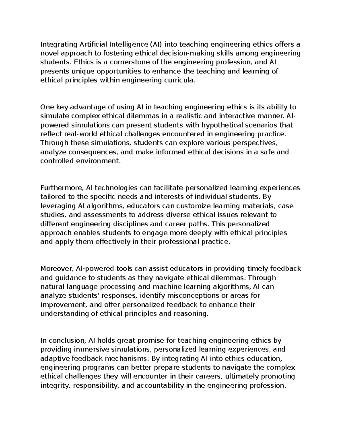 Integrating Artificial Intelligence - Ethics is a cornerstone of the ...