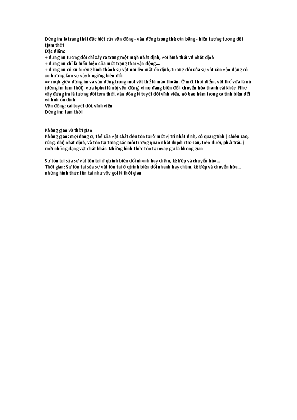 Triết - triet hoc hoc vien tai chinh - Đ ng im là tr ng thái đ c bi t c a v n đ ng - v n đ ng ...