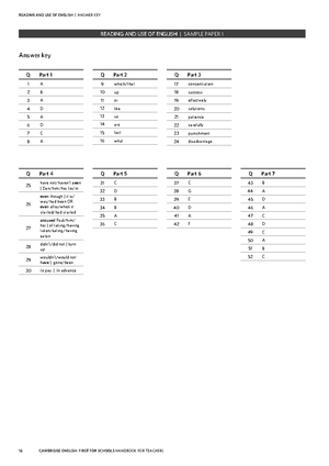B2 First for Schools sample paper 1 RUE - First for Schools Reading and ...