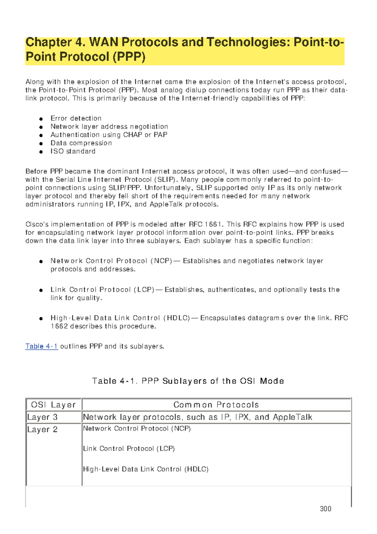 Chapter 4 WAN Protocols and Technologies Point-to-Point Protocol - Chapter 4. WAN Protocols and ...