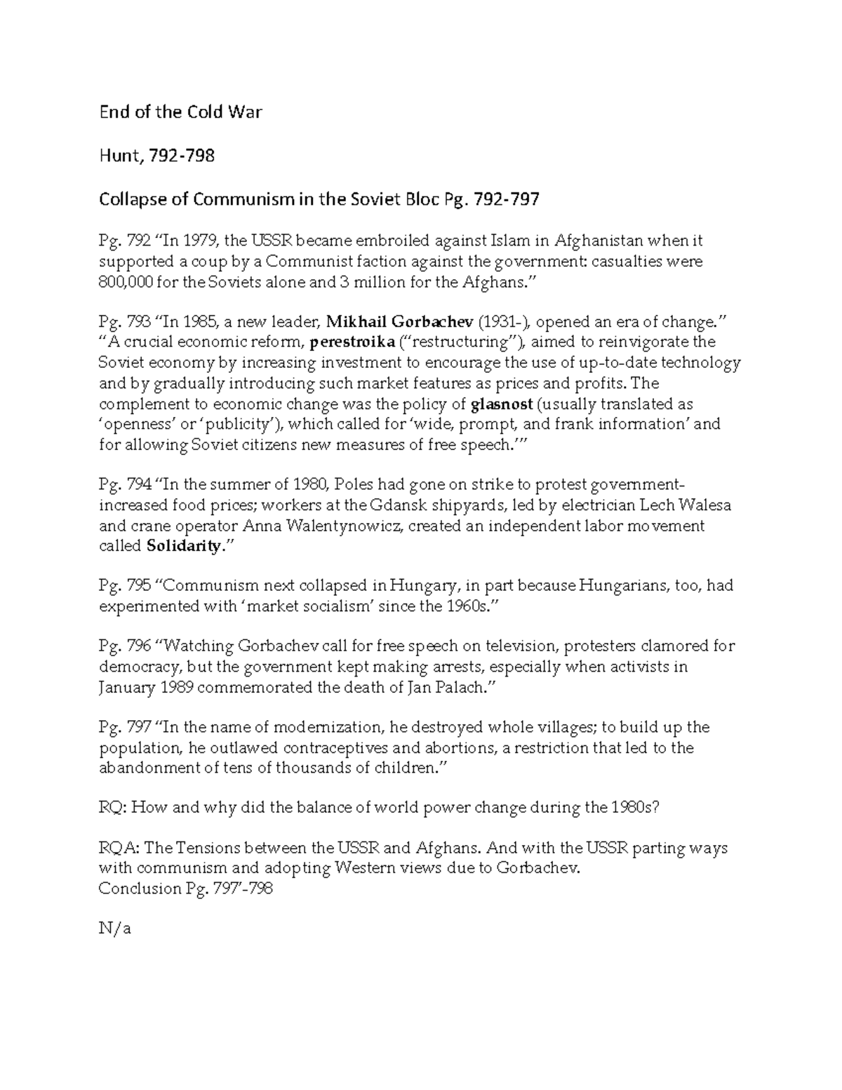 End of the Cold War PBPS792798 - End of the Cold War Hunt, 792 ...