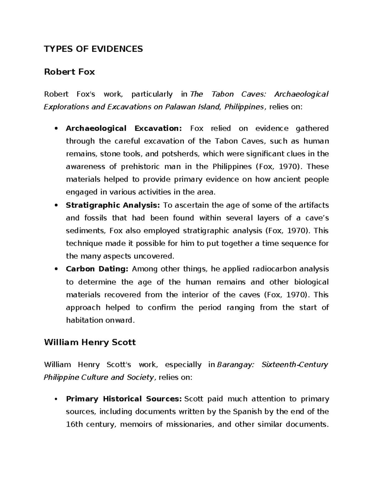 Types OF Evidence - nnnnmn - TYPES OF EVIDENCES Robert Fox Robert Fox's ...