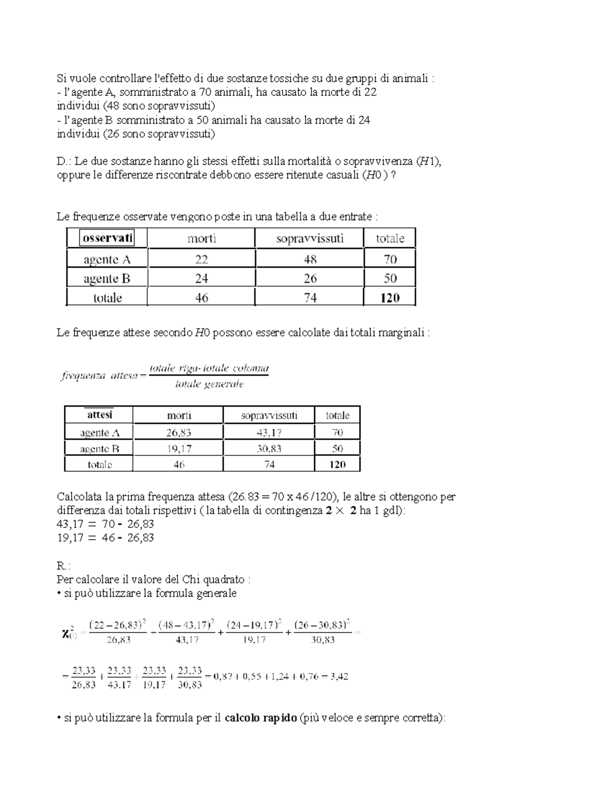 Chiquadr - Esercizi sul chi-quadro con soluzioni - Si vuole controllare ...