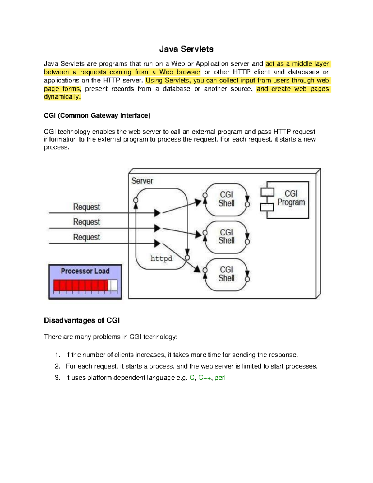 Unit V Part2 Servelts - Java Servlets Java Servlets are programs that ...