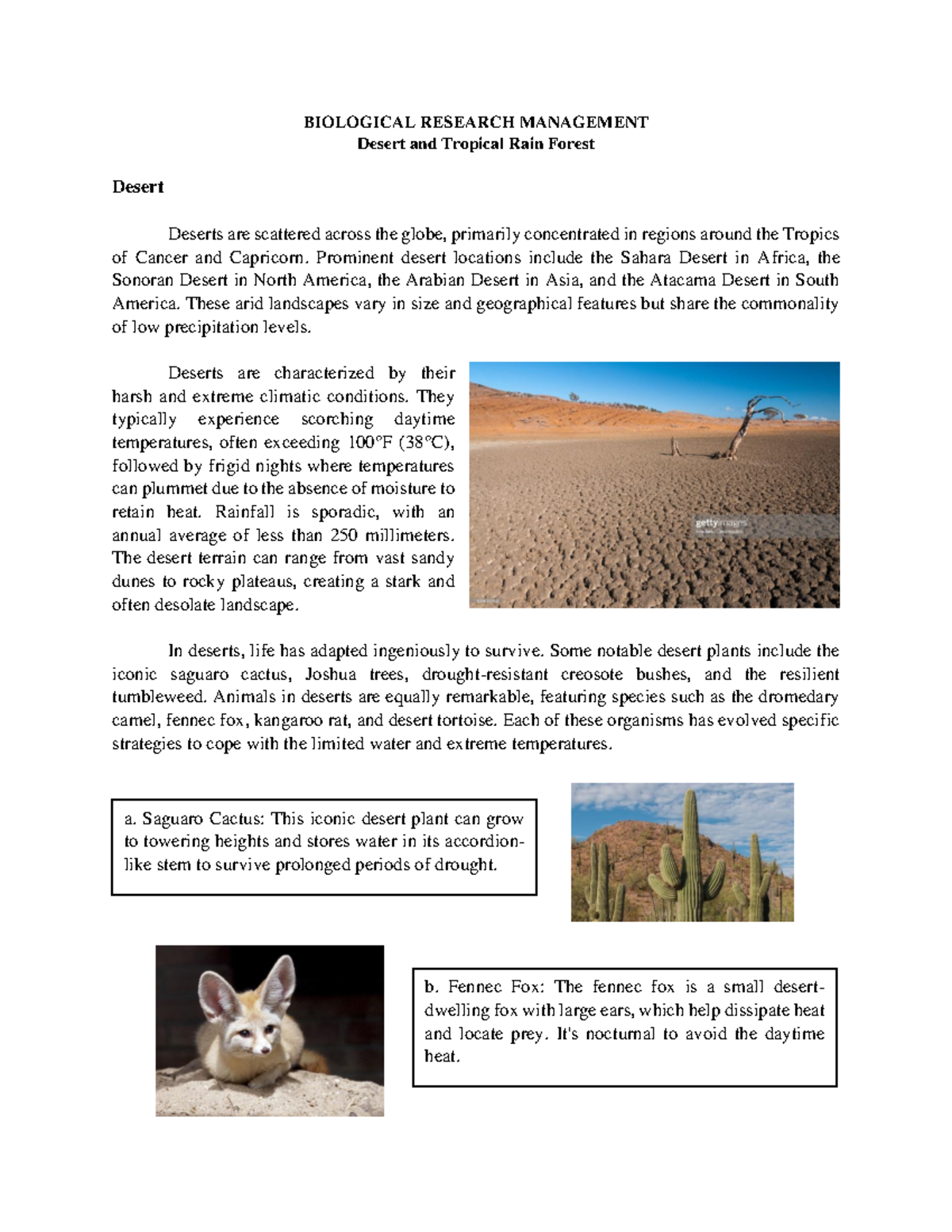 BRM Report - Just short research - BIOLOGICAL RESEARCH MANAGEMENT ...