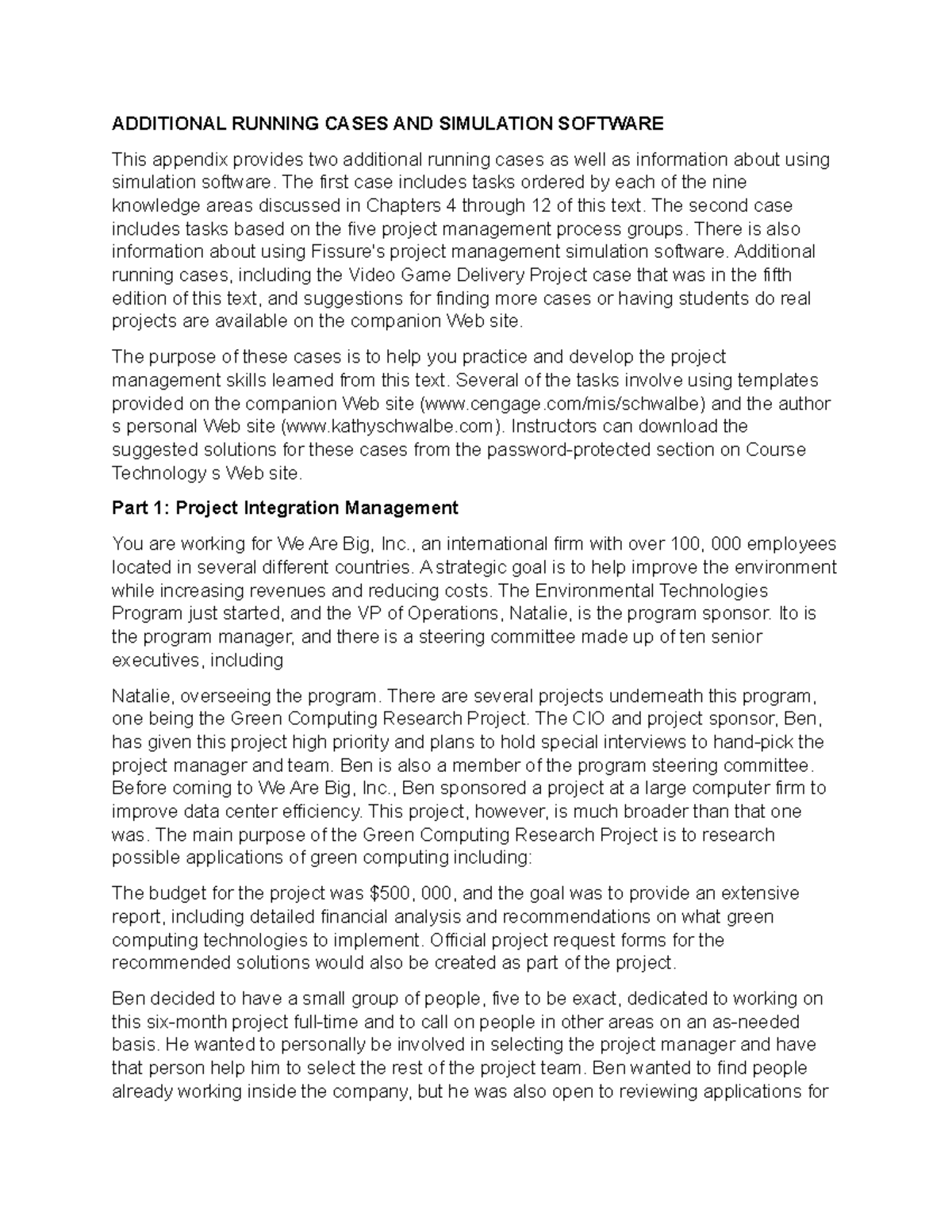 Additional Running Cases AND Simulation Software - ADDITIONAL RUNNING CASES AND SIMULATION ...