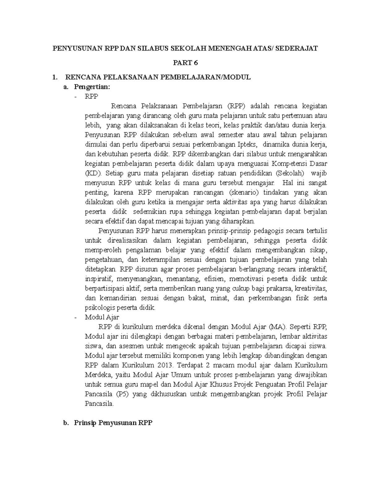 Penyusunan RPP DAN Silabus Sekolah Menengah ATAS PART 6 - PENYUSUNAN ...