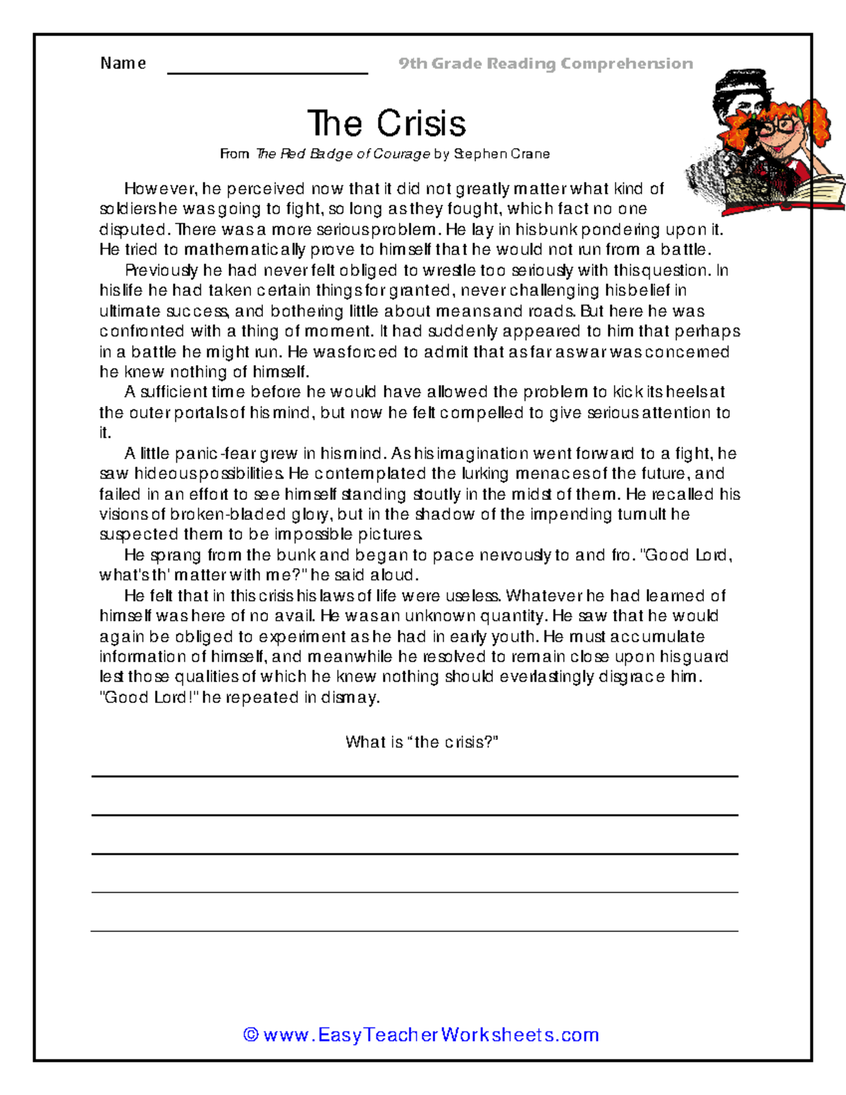 Phil-IRI Material - Name 9th Grade Reading Comprehension ...