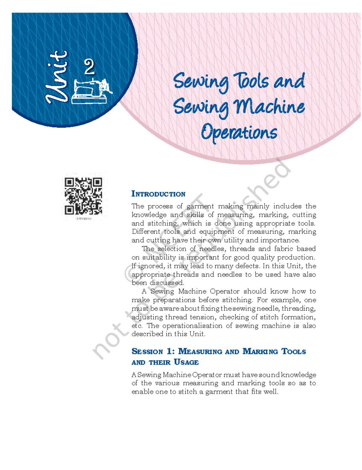 Dressmaking - IntroductIon The process of garment making mainly ...