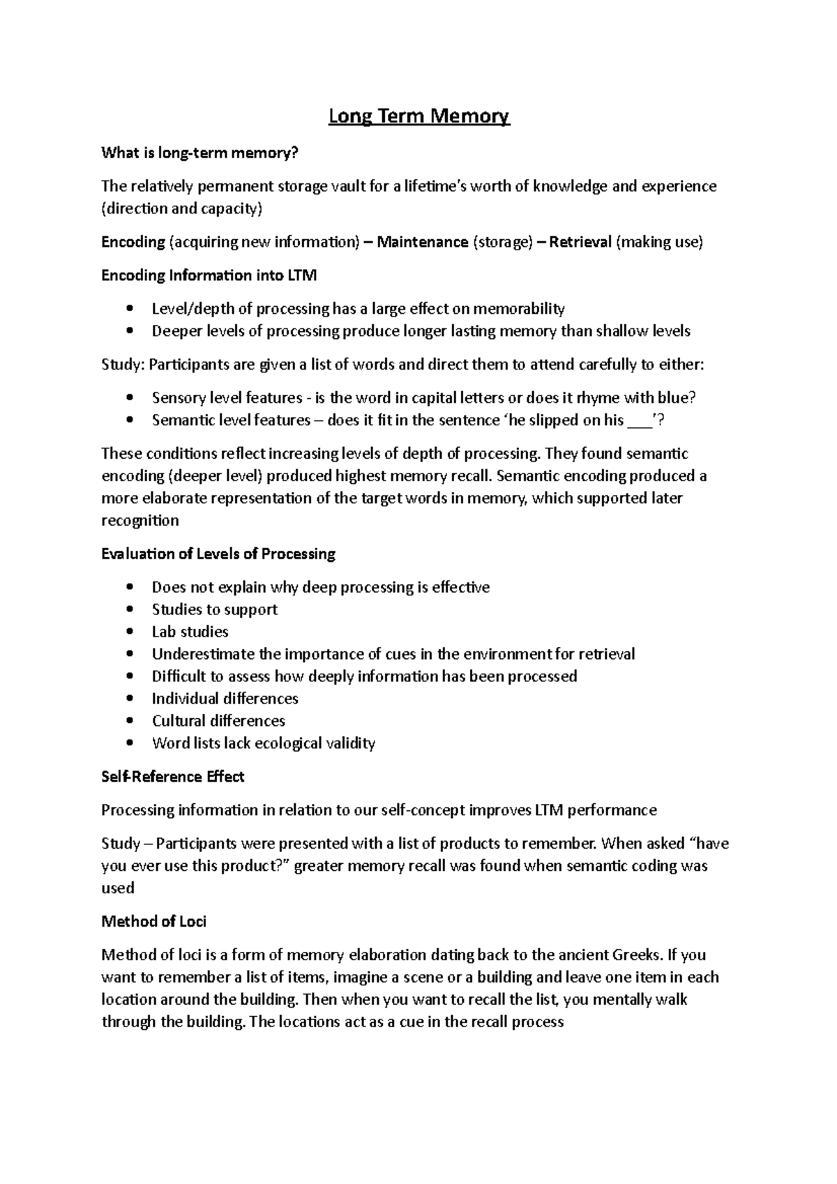 Long Term Memory Revision - Long Term Memory What is long-term memory ...