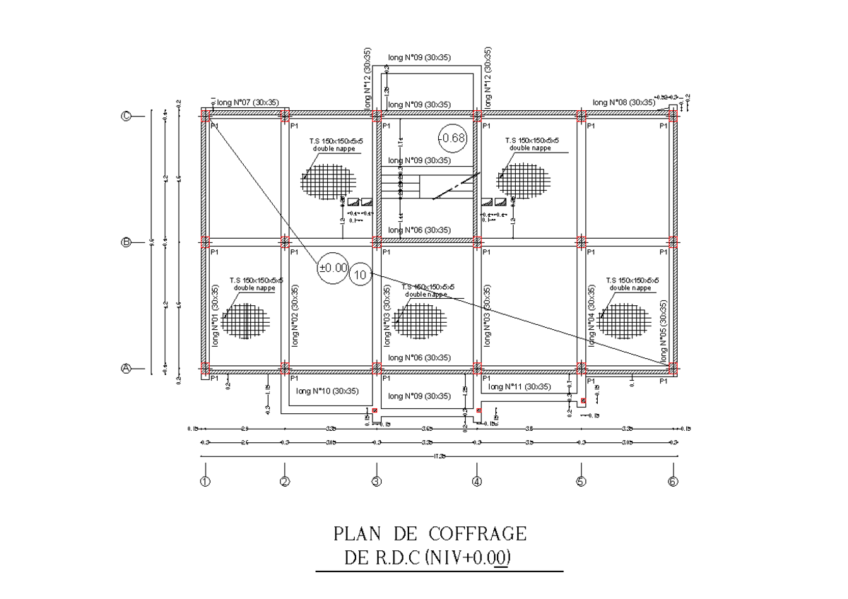 Coffrage-Objet - COFFRAGE-Objet.pdf - long N°06 (30x35) AA B PLAN DE COFFRAGE double nappe ...