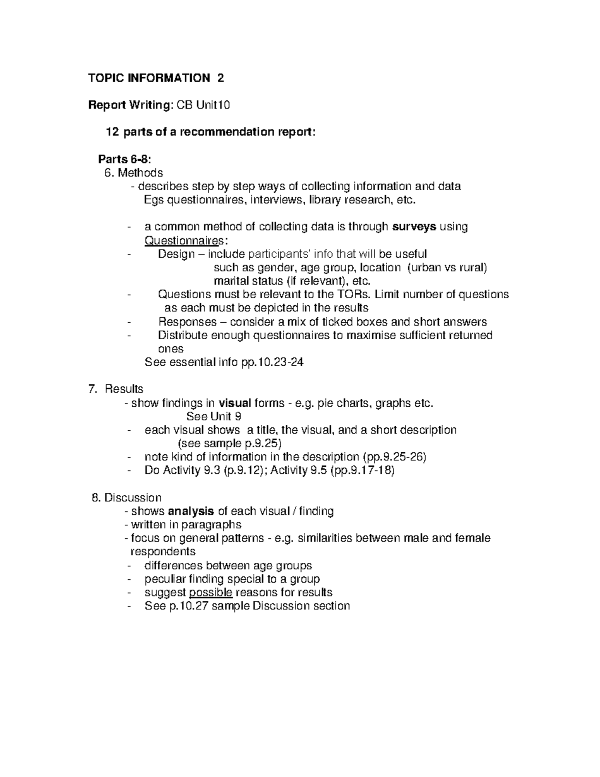 Topic information 2 - Lecture notes 1 - TOPIC INFORMATION 2 Report ...