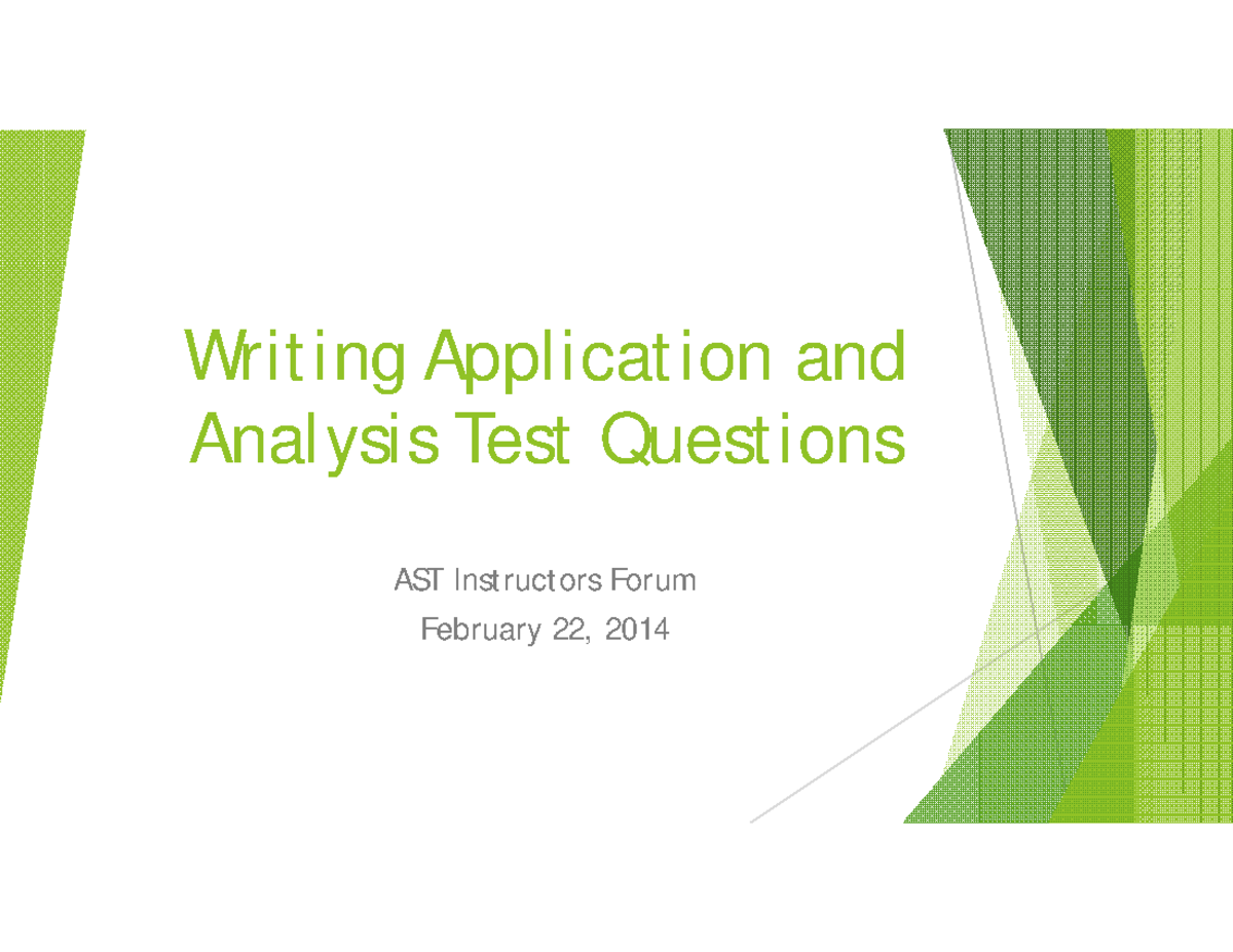How to Write Questions - This material provides insights, strategies ...
