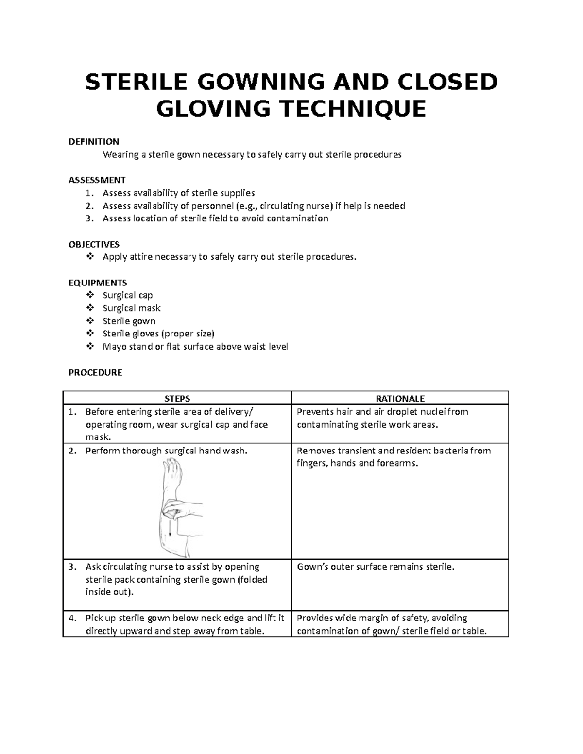 Sterile- Gowning-AND- Closed- Gloving- Technique - STERILE GOWNING AND ...