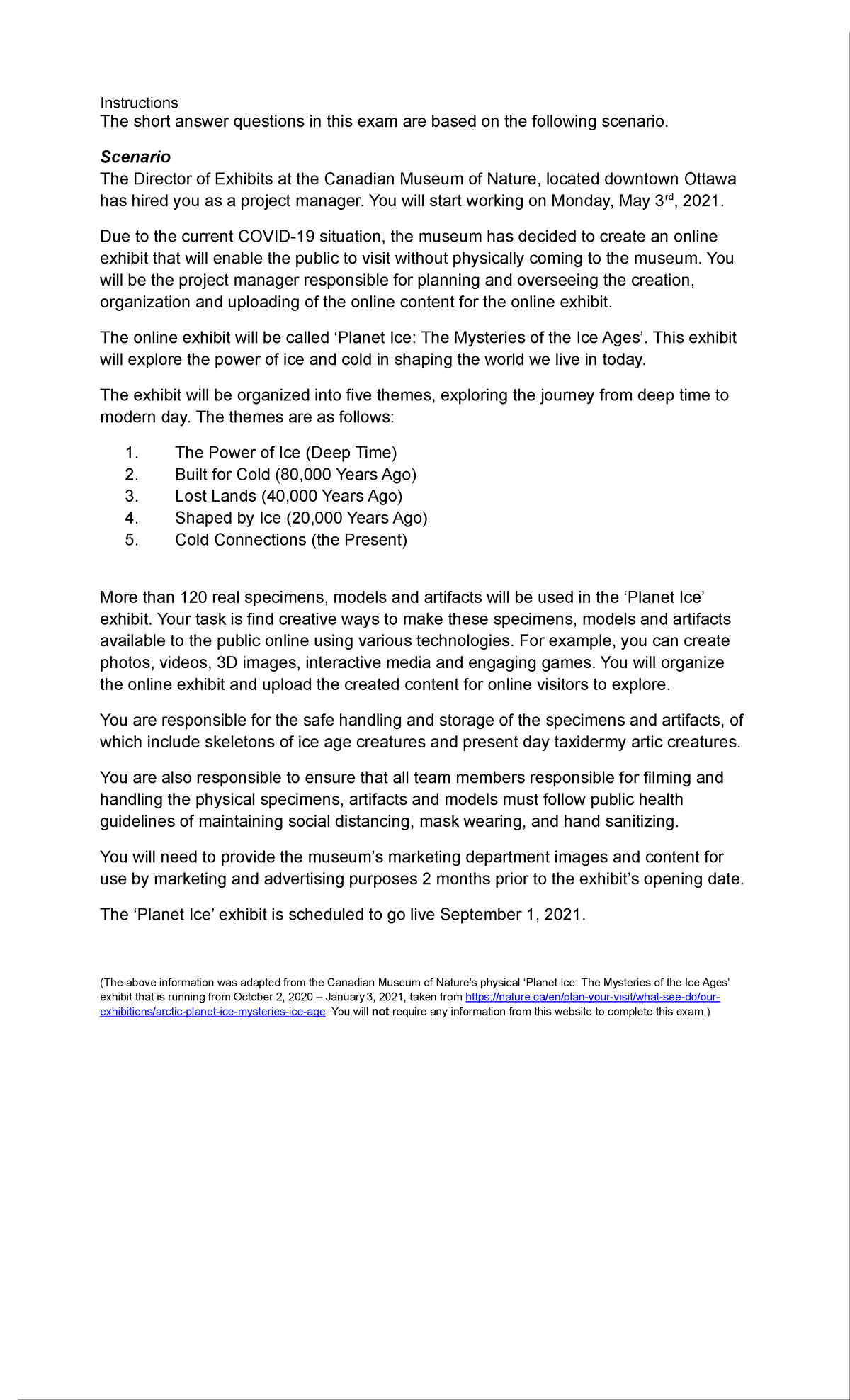 Assignmnt - Instructions The short answer questions in this exam are ...