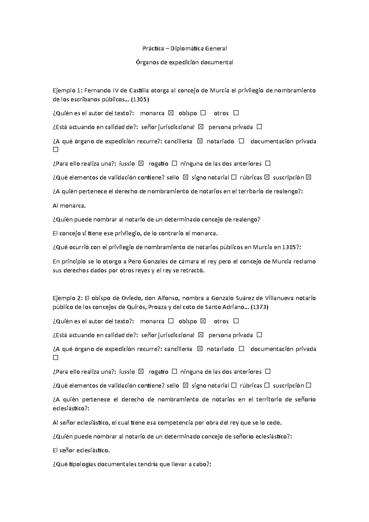 Practica 3 - Práctica – Diplomática General Órganos de expedición ...