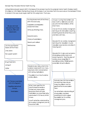 Concept Map OCD SHADOW HEALTH - Concept Map Template: Mental Health ...