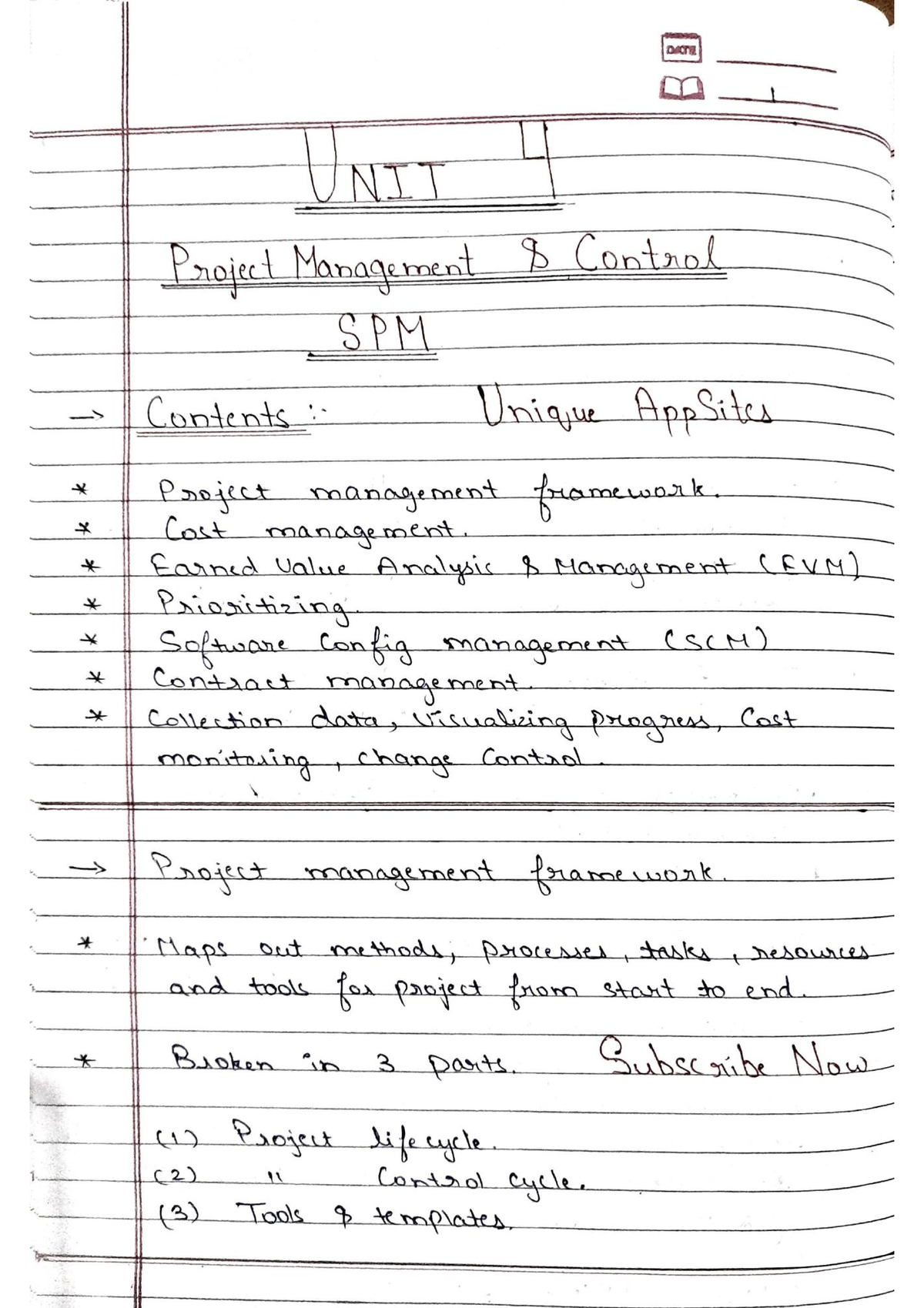 SPM Unique Appsites Unit 4 Incomplete Notes - DATE 1 UNIT Project ...