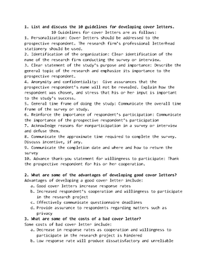 Module 1 Question 1 - Summary Marketing Research - Module 1 Question 1 ...
