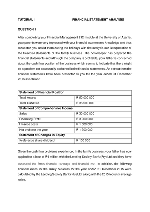 Tutorial 4- TVM Solution - Tutorial 4 Solutions QUESTION 1 Here we need to find the interest ...
