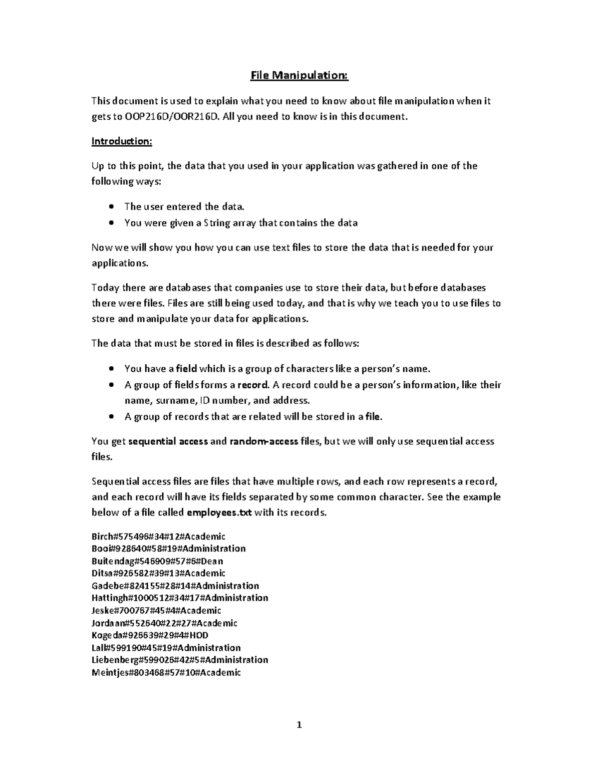 File Manipulation 2024 - File Manipulation: This document is used to ...