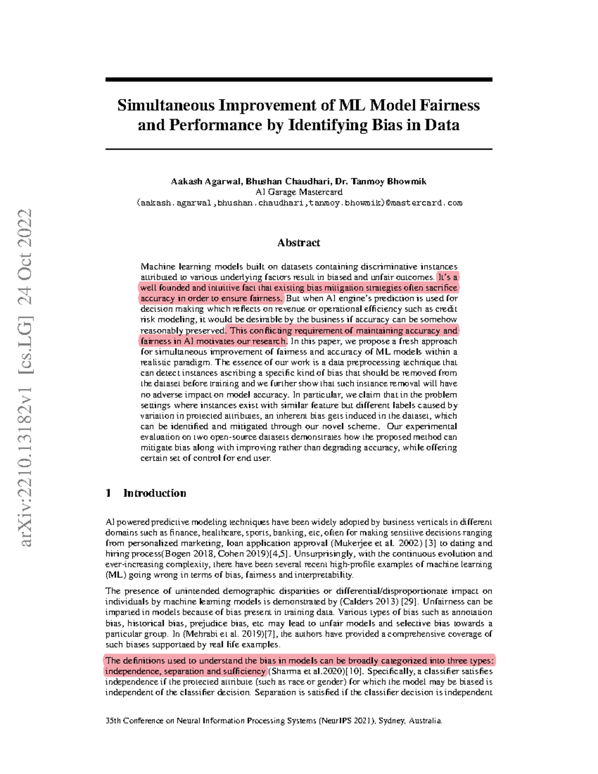 2210 - LECTURE WORK - Simultaneous Improvement of ML Model Fairness and ...
