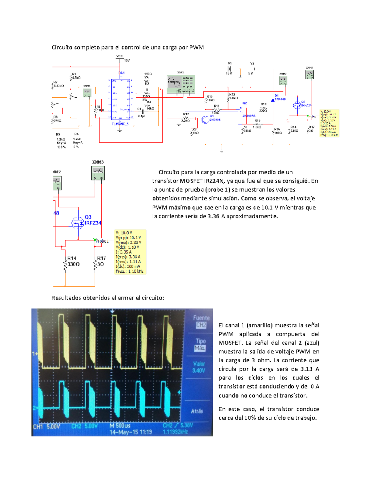 Lab Control de carga - Nota: A - Warning: TT: undefined function: 32 Circuito completo para el ...
