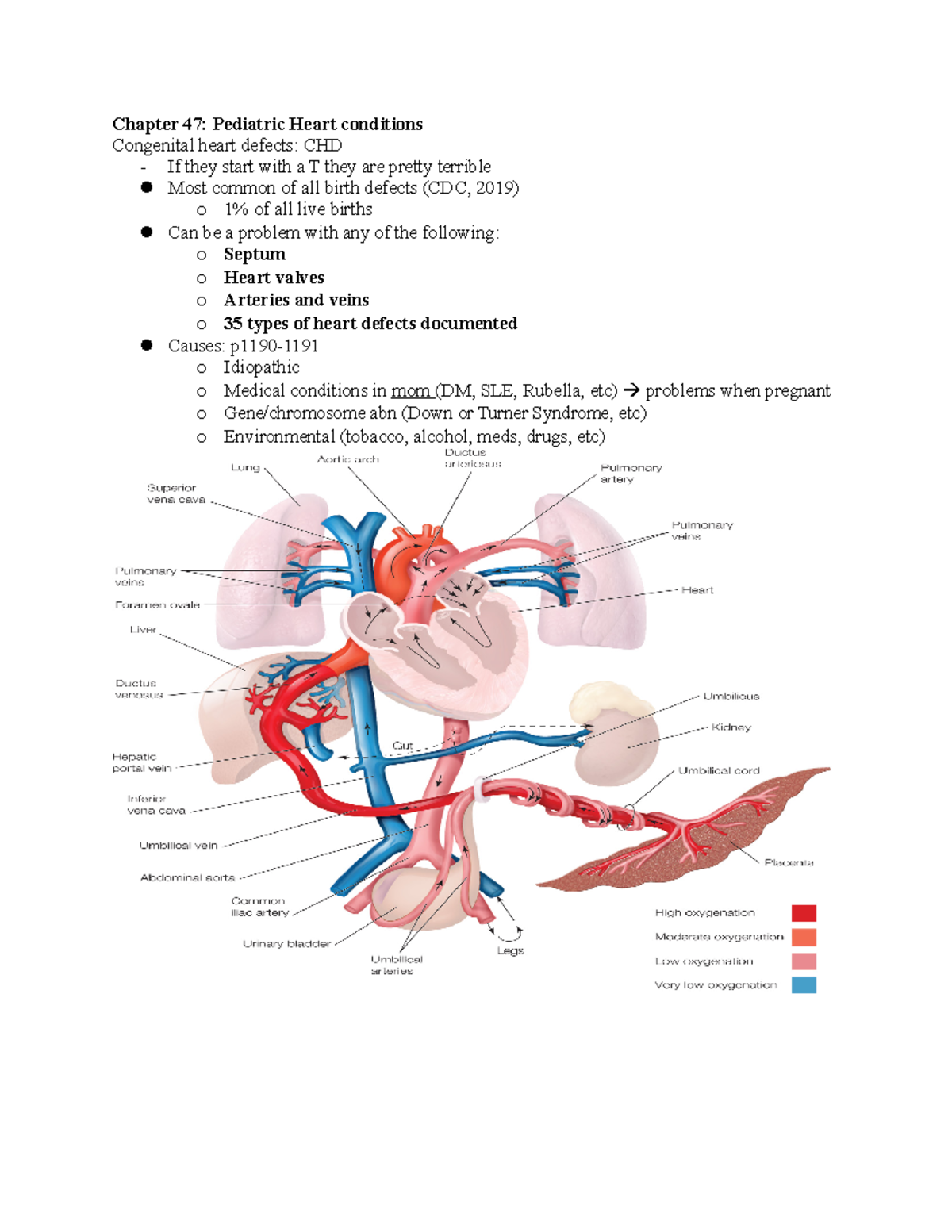 Chapter 47 Cardiac - Chapter 47: Pediatric Heart conditions Congenital ...