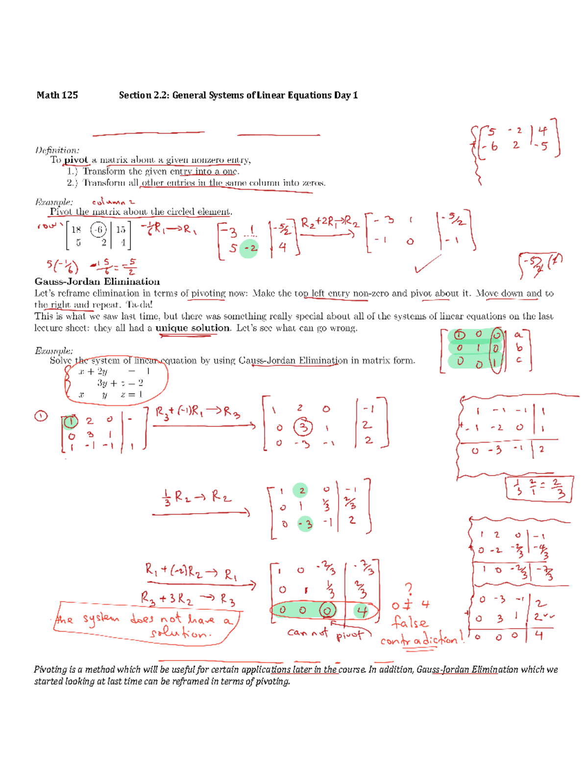 Math 125-LS 2 - Professor Devi - Math 125 Section 2: General Systems of ...