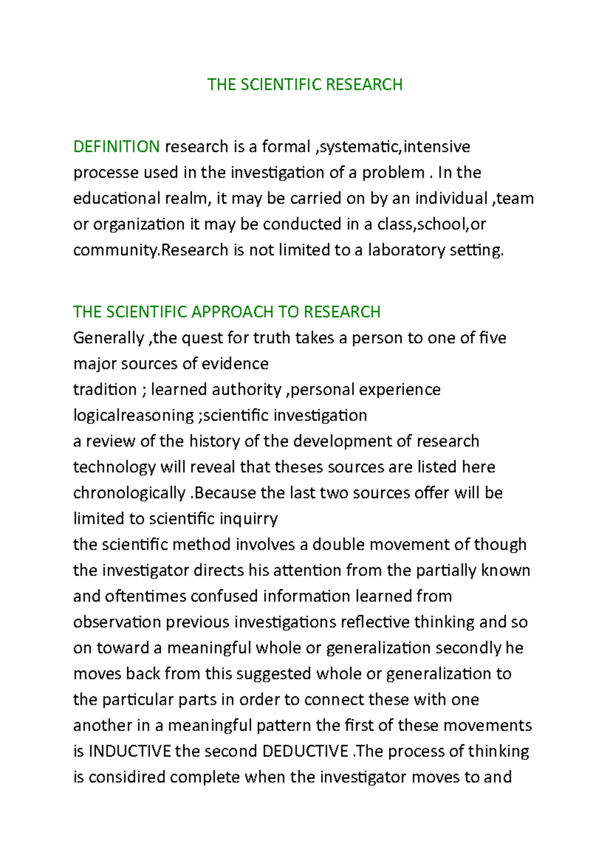 Eng-methodology scientific-research - THE SCIENTIFIC RESEARCH ...