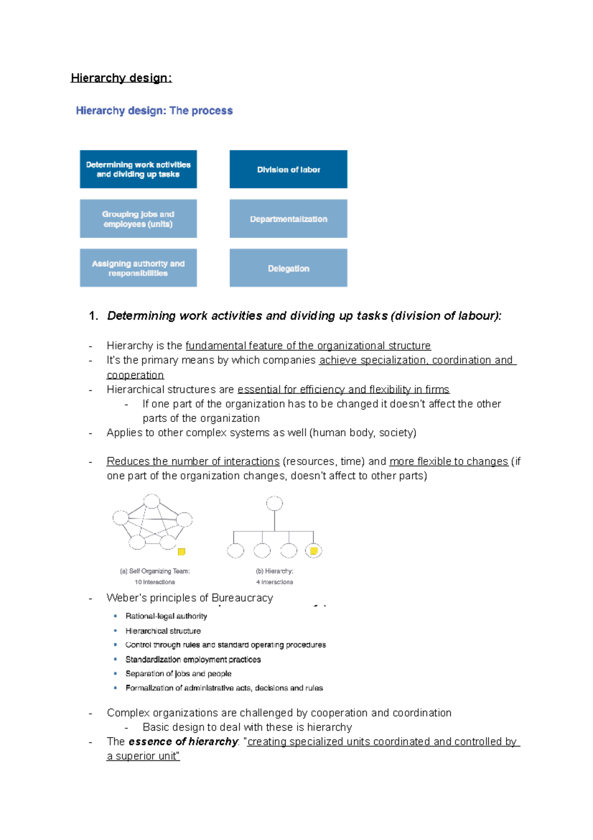 Hierarchy design - Determining work activities and dividing up tasks ...