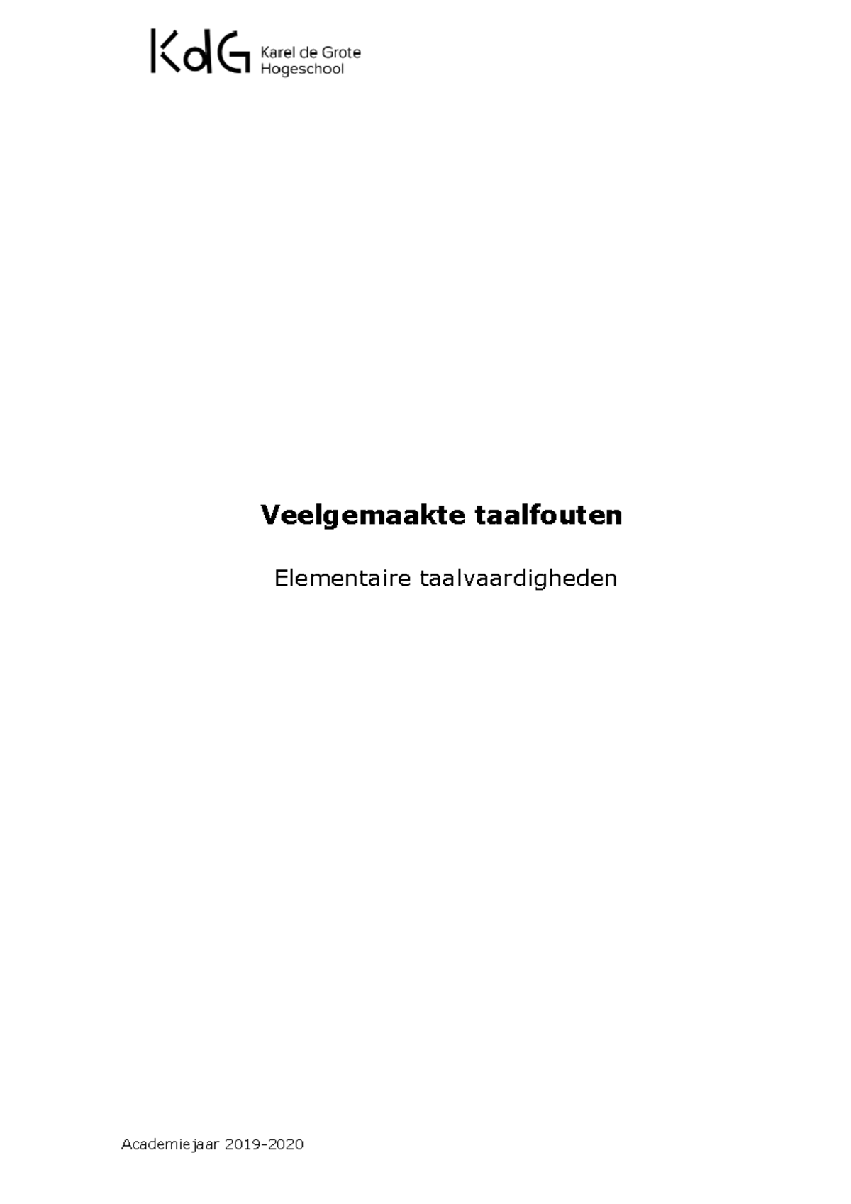 Veelgemaakte-taalfouten - Veelgemaakte taalfouten Elementaire ...