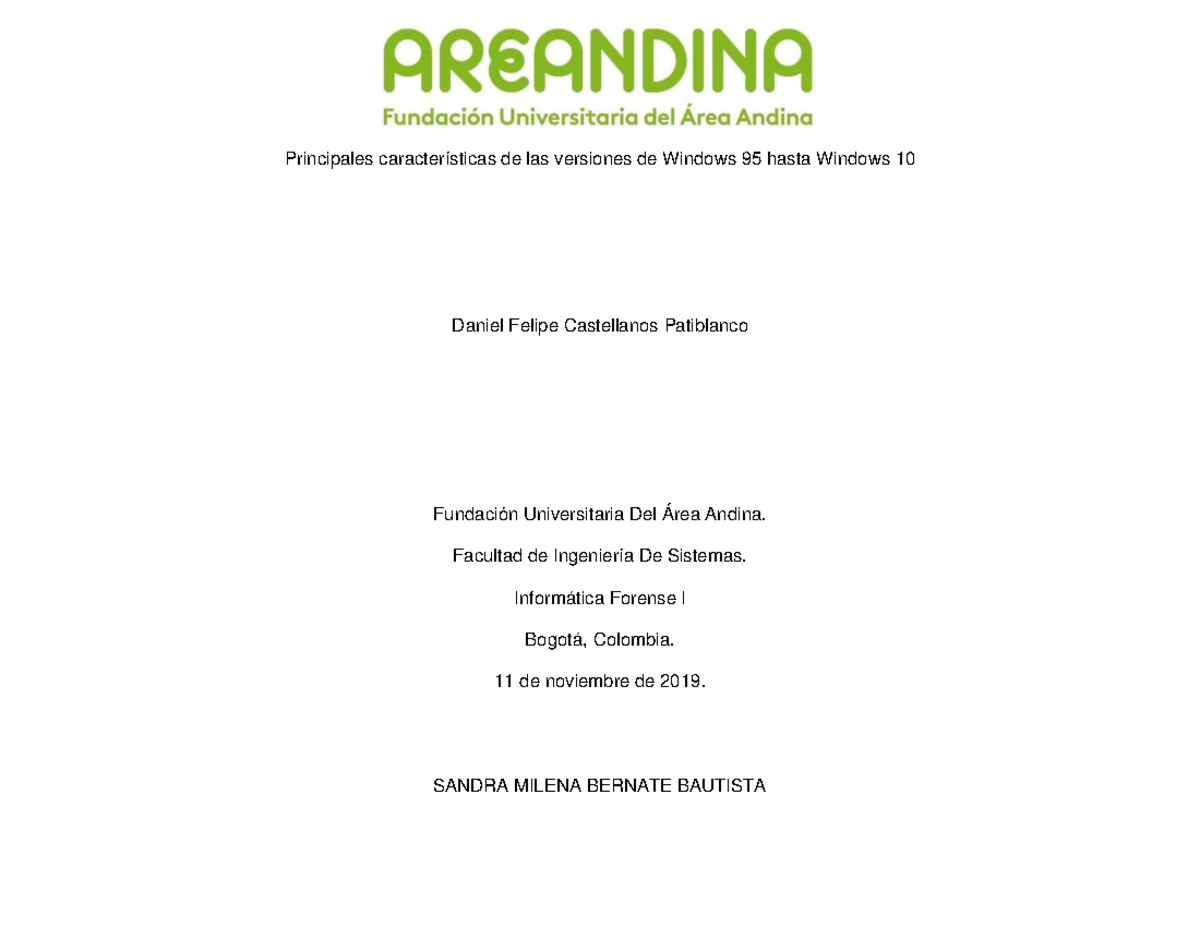 Pdfcoffee - Trabajo para tomar de apoyo - Informatica forense - Principales características de ...