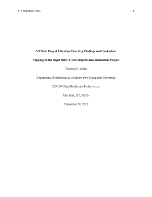 3-1 Short Paper Interpreting a Scatterplot and Correlation IHP-340 - 3 ...