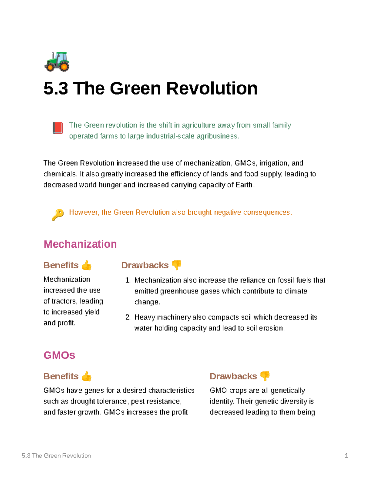 The green revolution - The Green Revolution increased the use of ...