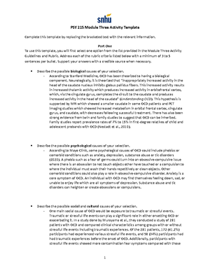 PSY 215 Module Three Activity Template - PSY 215 Module Three Activity ...